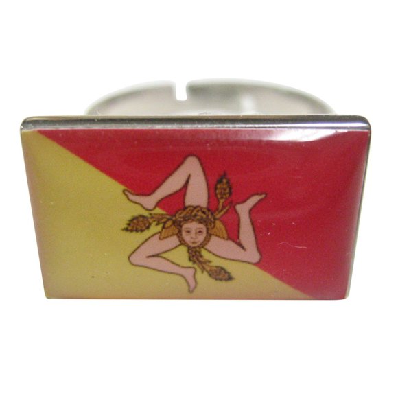 Kiola Designs | Jewelry | Sicily Flag Adjustable Size Fashion Ring ...